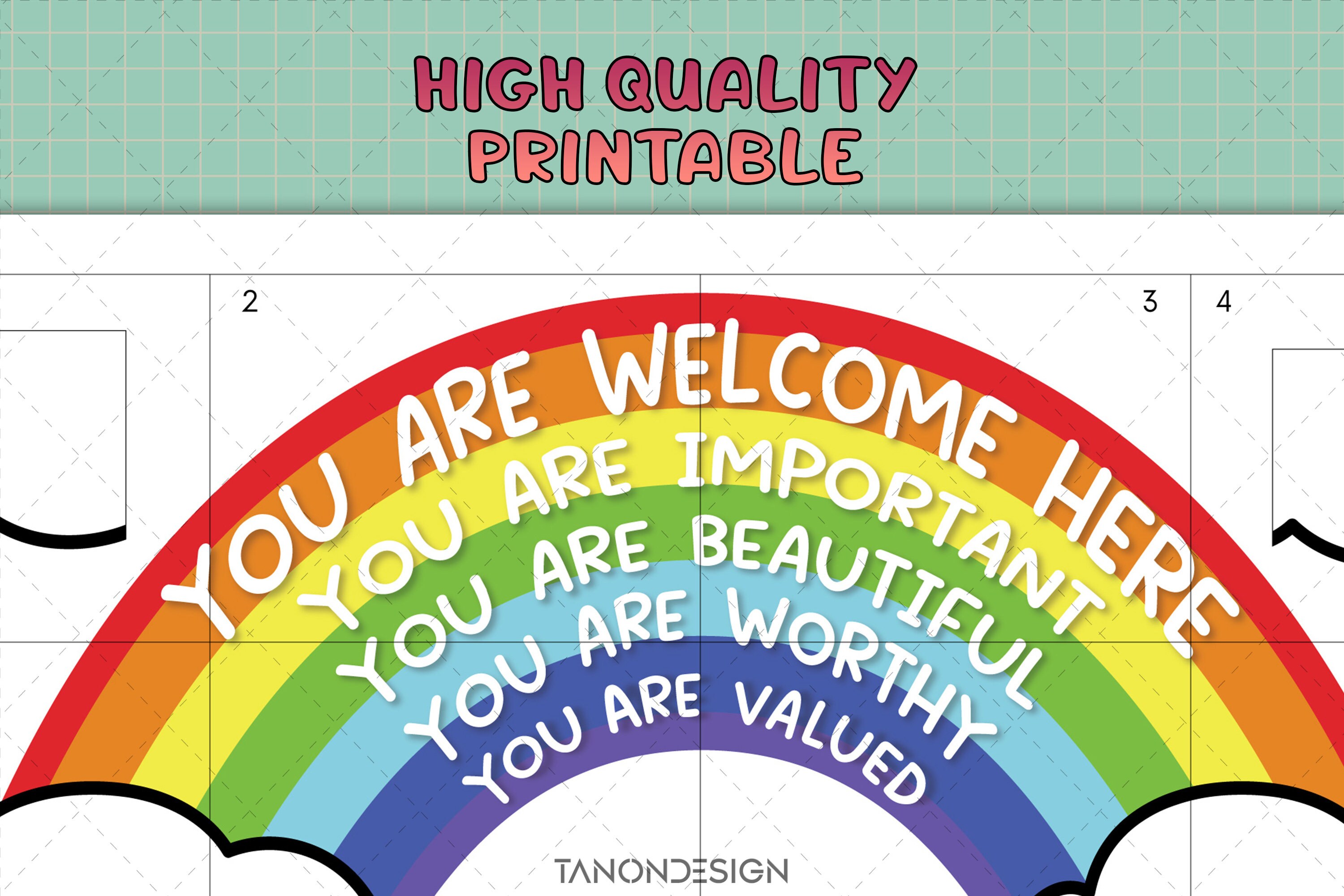 Rainbow Classroom Door Decor and Bulletin Board Kits. Boho Rainbow ...