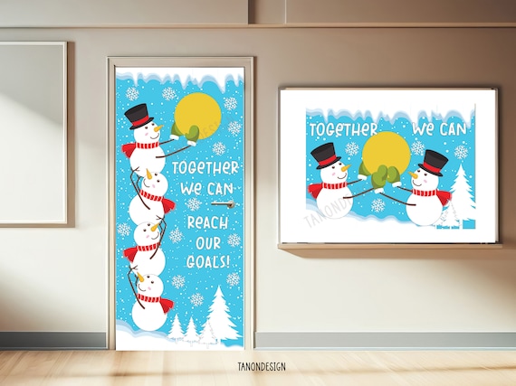 Snow Classroom Door Decorations Winter Wonderland Door Decorating