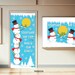 Snowman Winter Door Decor: Classroom Bulletin Board Kit (printable PDF ...