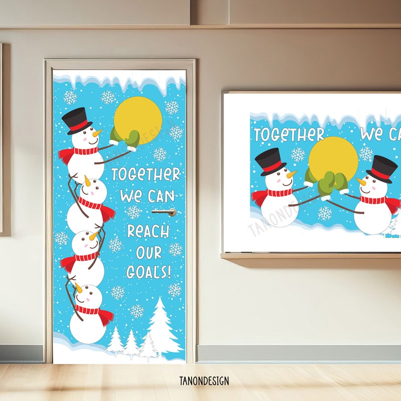 Snowman Door Decor - Etsy