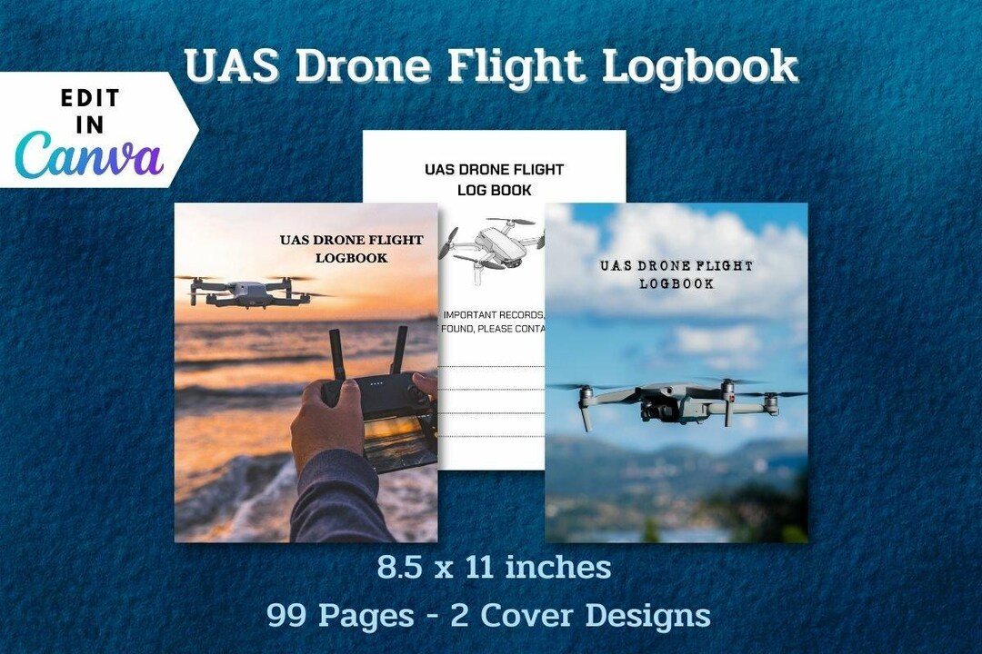 UAS Drone Flight Logbook - Canva Template - Etsy