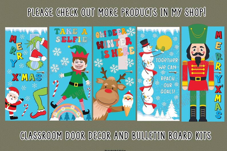Christmas Classroom Door Decor Kit, Snowman Theme (printable PDF) - Etsy