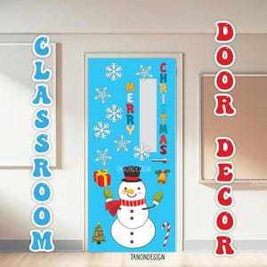 Christmas Classroom Door Decor Kit, Snowman Theme (printable PDF) - Etsy