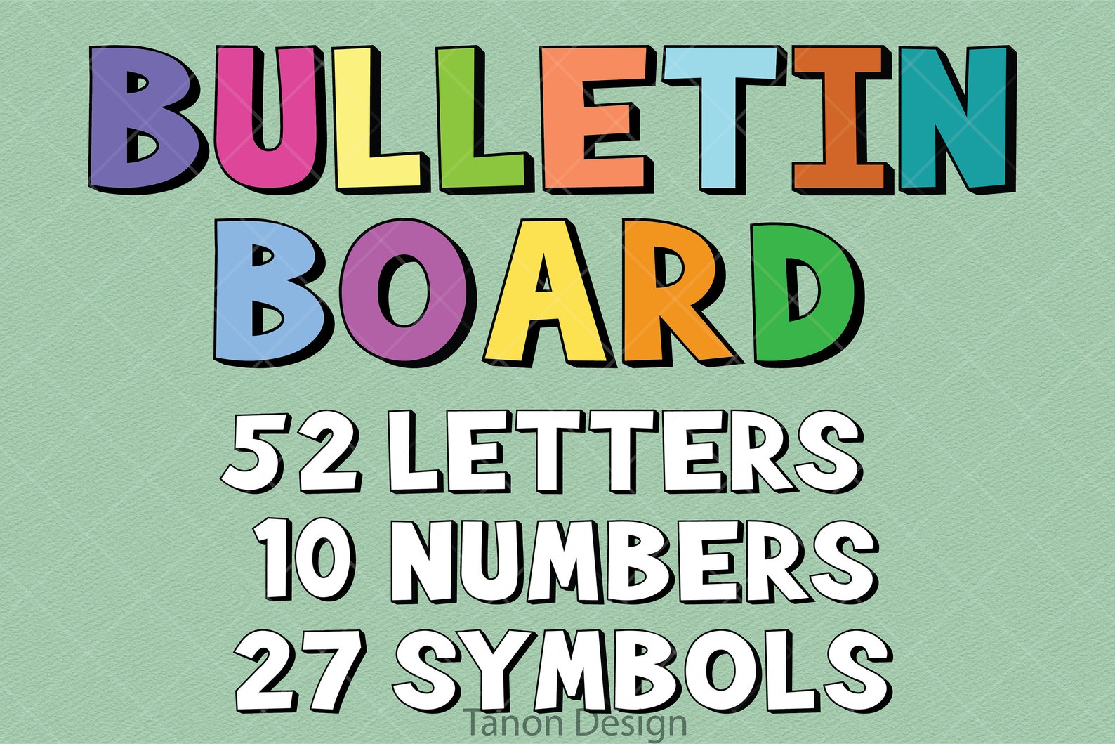 95 Printable 3D Bulletin Board Letters, Classroom Door Decor, Bulletin ...