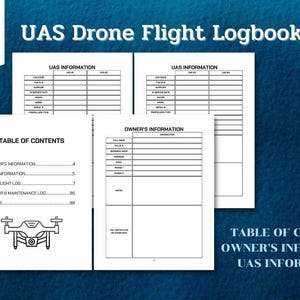 UAS Drone Flight Logbook - Canva Template - Etsy