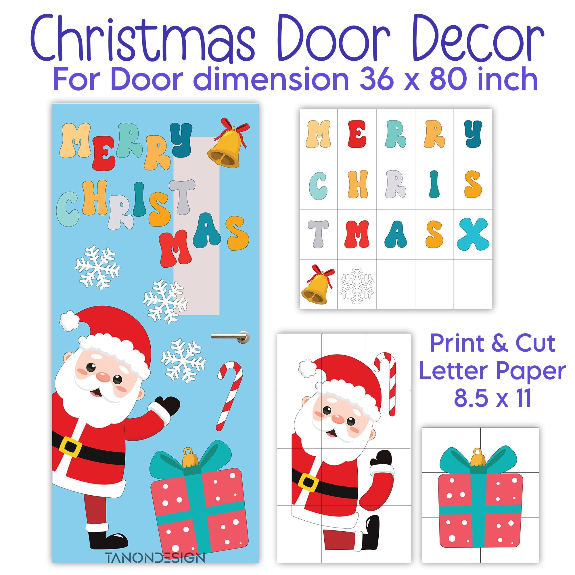 Christmas Classroom Door Decor, Decor Kit, Santa Door Decor Kit ...