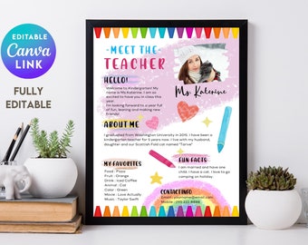 Editable Meet the Teacher Template Ocean Classroom Decor - Etsy