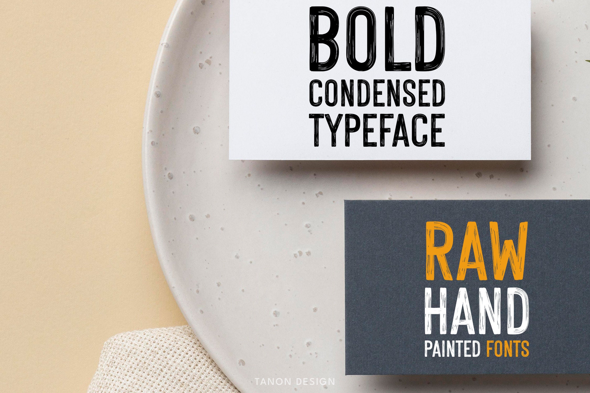 Bold Handwritten Brush Font: Raw Hand Painted (OTF, TTF) Commercial ...