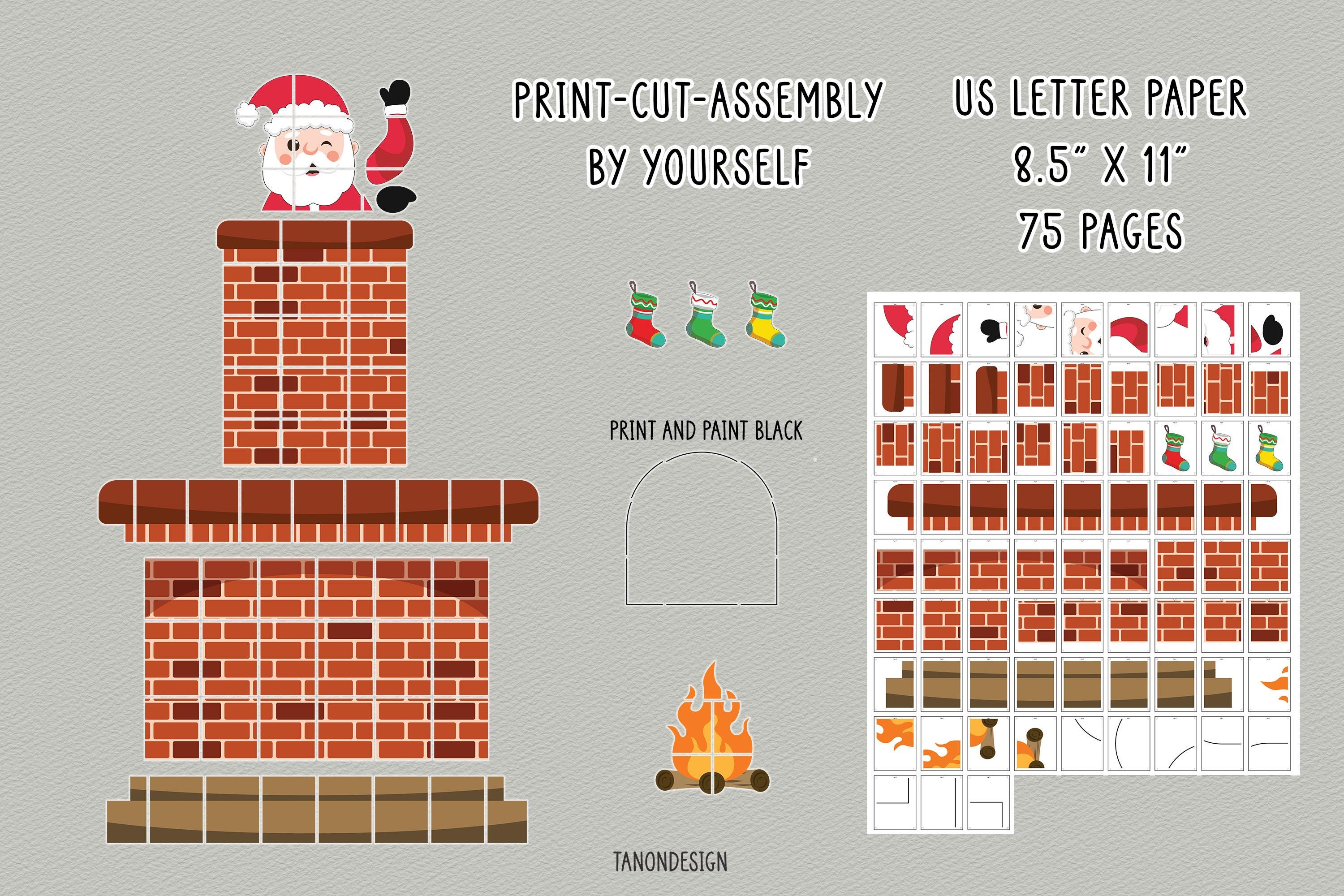 Christmas Classroom Door Decor Kit, Santa Fireplace Printable (PDF) - Etsy