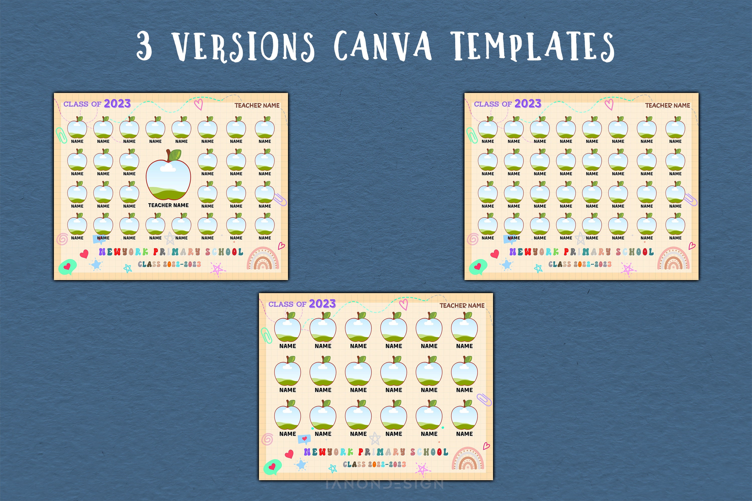 Editable School Class Photo Collage Template Personalize Photo Template ...