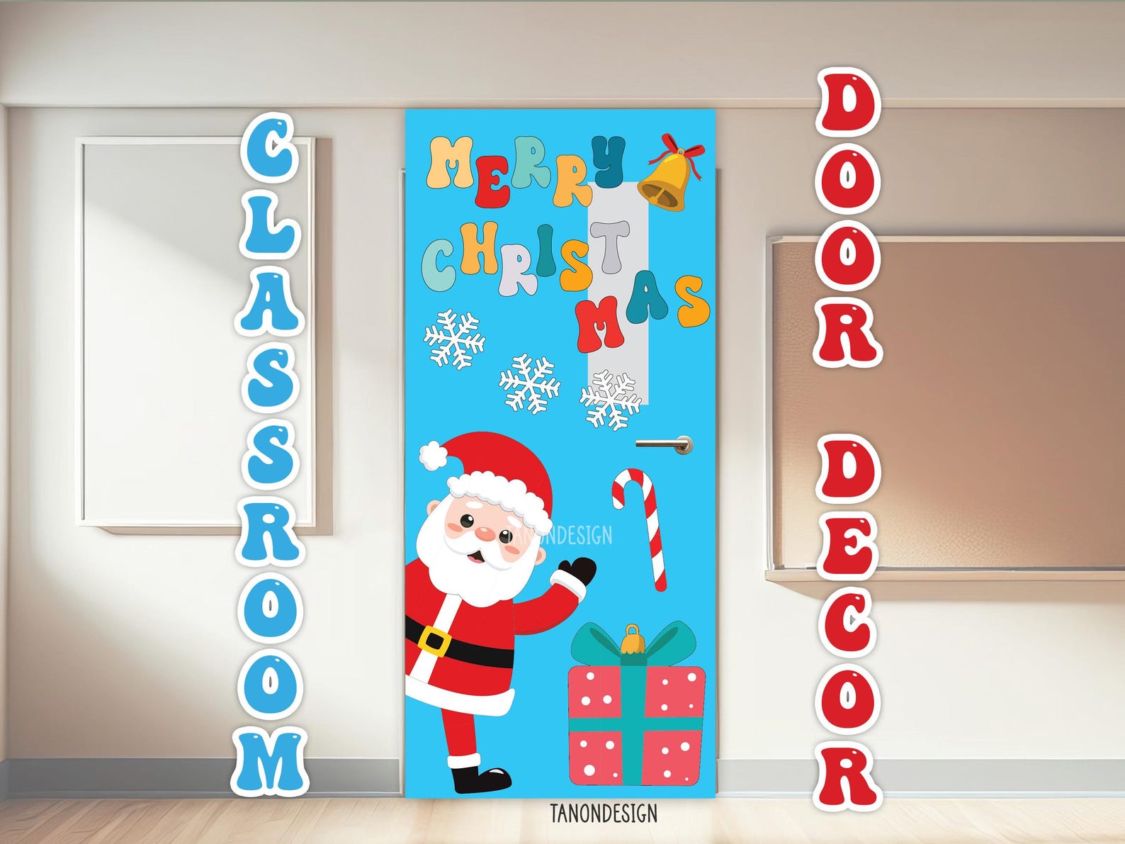 Christmas Classroom Door Decor Kit, Santa, Printable (PDF) - Etsy