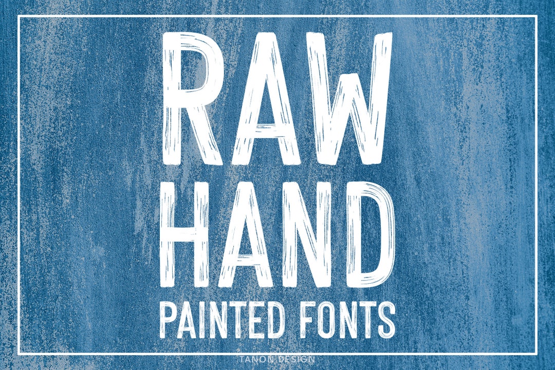 Bold Handwritten Brush Font: Raw Hand Painted (OTF, TTF) Commercial ...