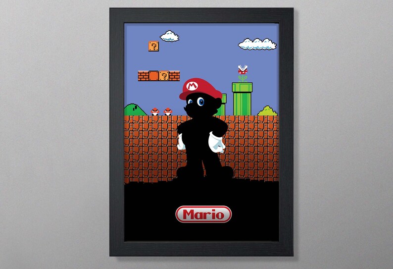 Retro Remastered Super Mario Bros Poster - Etsy