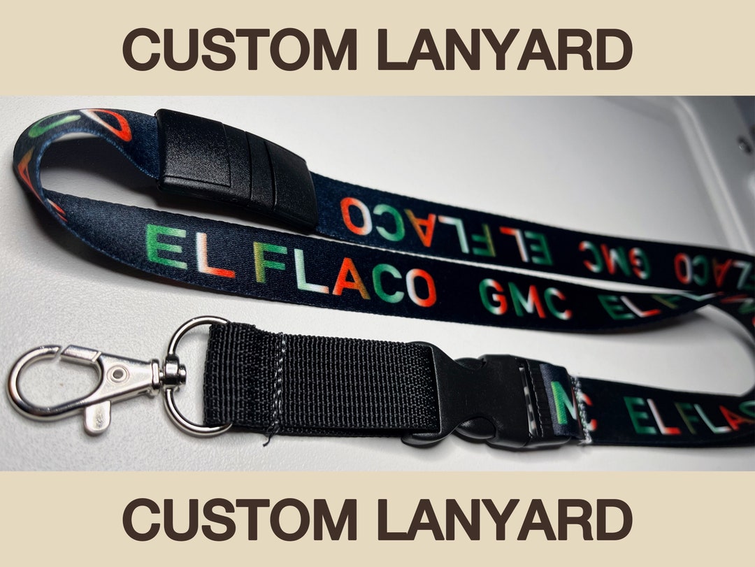Custom Lanyard, Breakaway and Buckle Mini Wristlet or Standard, Key Fob ...