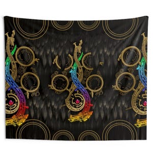 Monster Hunter Wall Tapestry WILDS, Iceborne Quote, Room Decor, MHW ...