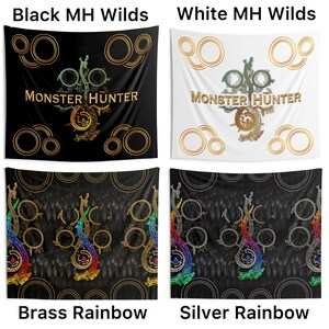Monster Hunter Wall Tapestry WILDS, Iceborne Quote, Room Decor, MHW ...