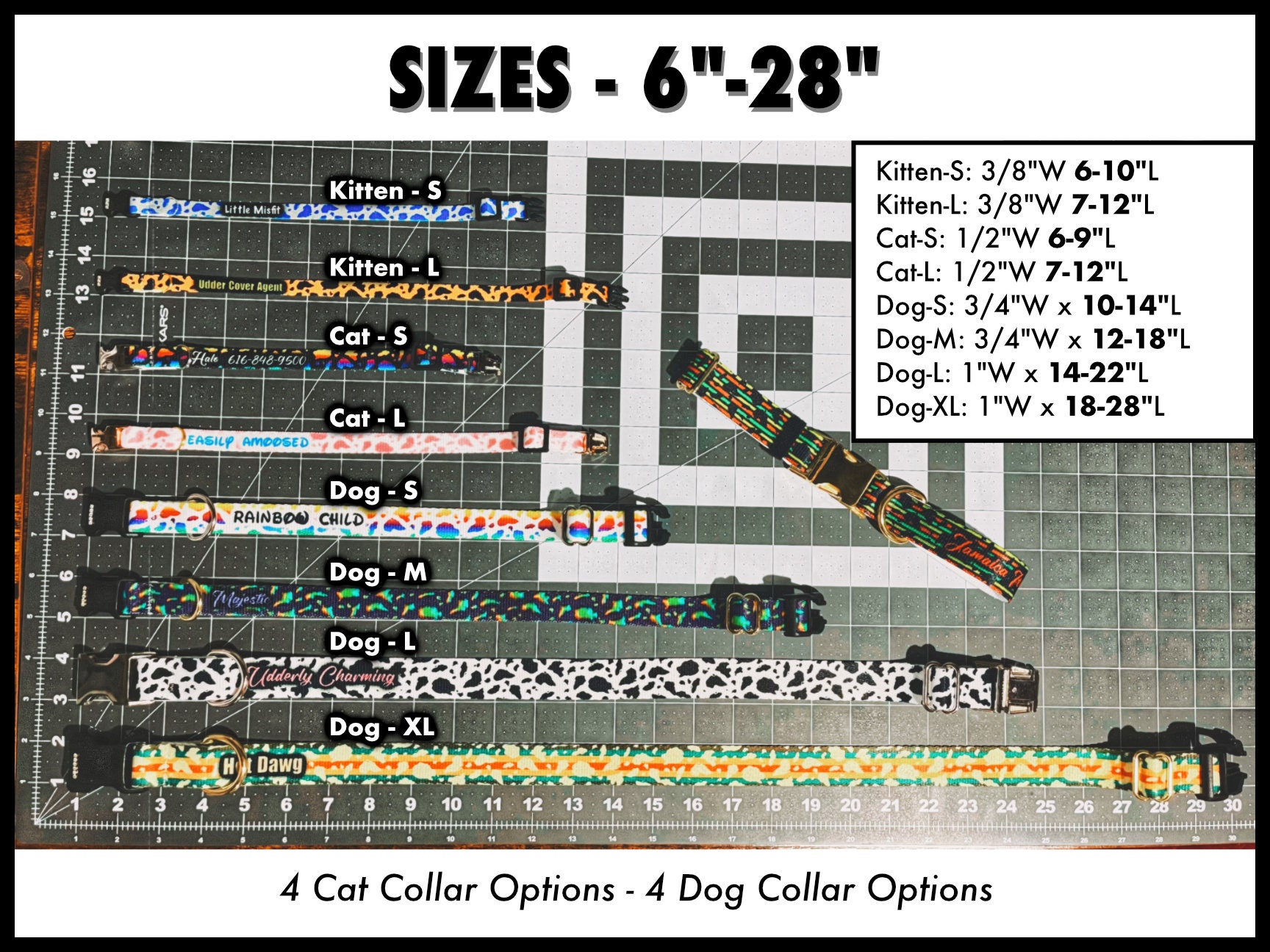 Custom Cow Print Accessory, Personalized Name, 42 Designs for Cat Dog ...