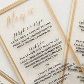 Acrylic Menu Cards / Luxury Wedding Details / Lucite Clear - Etsy