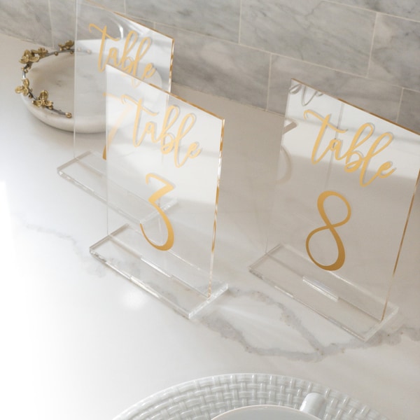 Table Number Stands - Etsy
