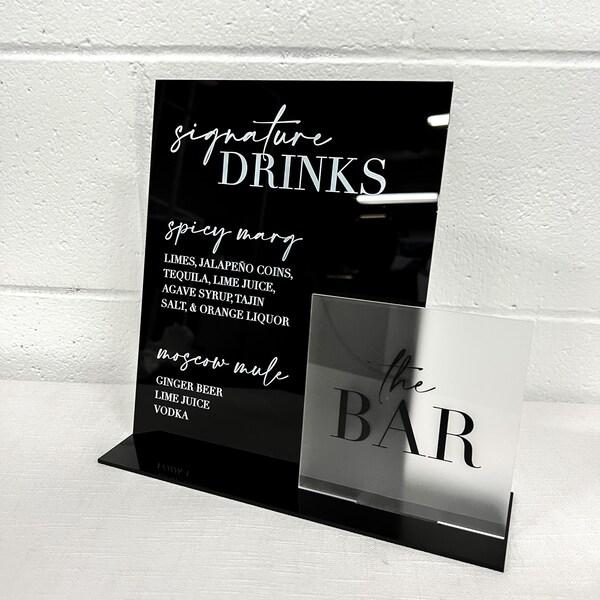 Custom Drink Sign - Etsy