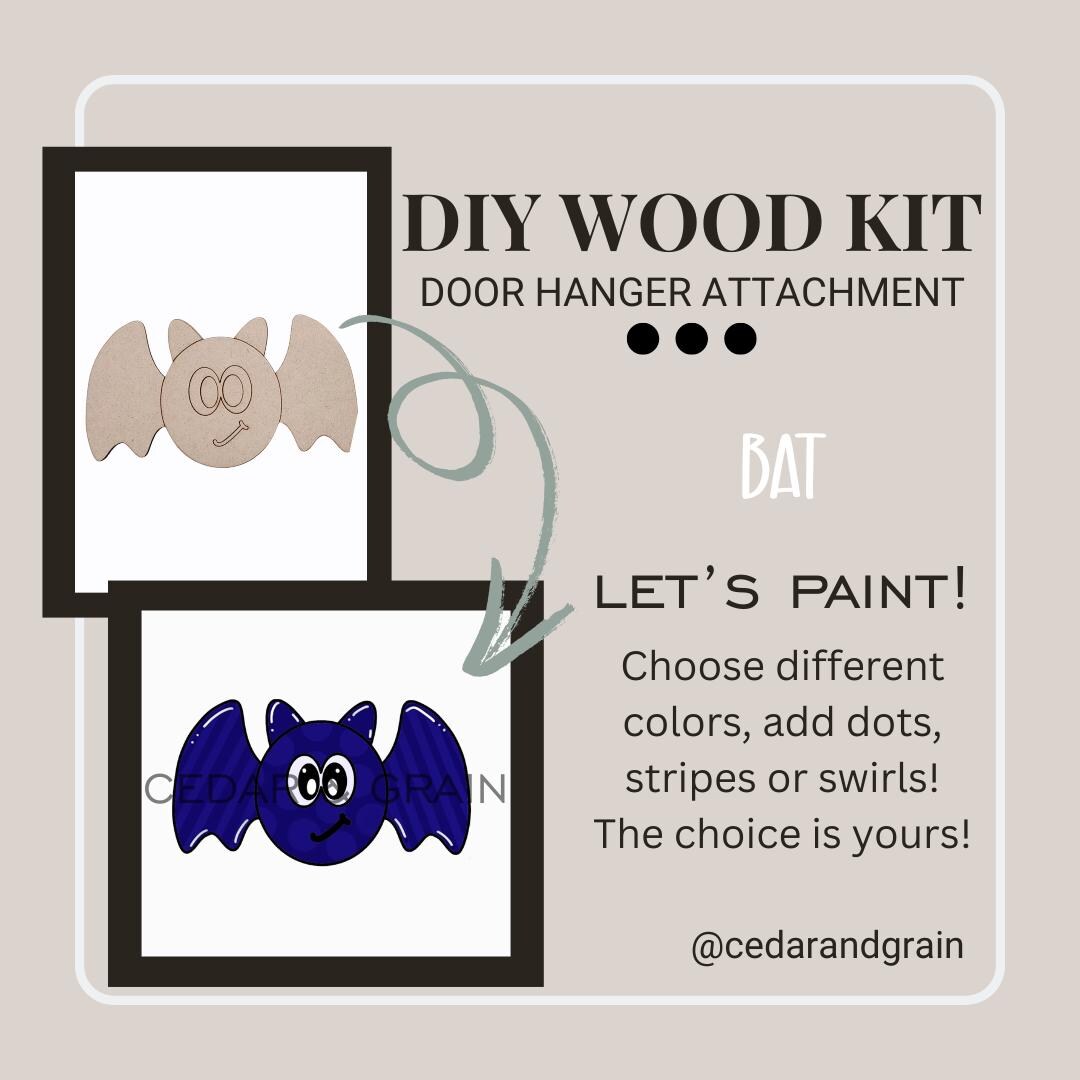 DIY Interchangeable Wooden Bat Attachment | DIY Welcome Sign Attachment ...