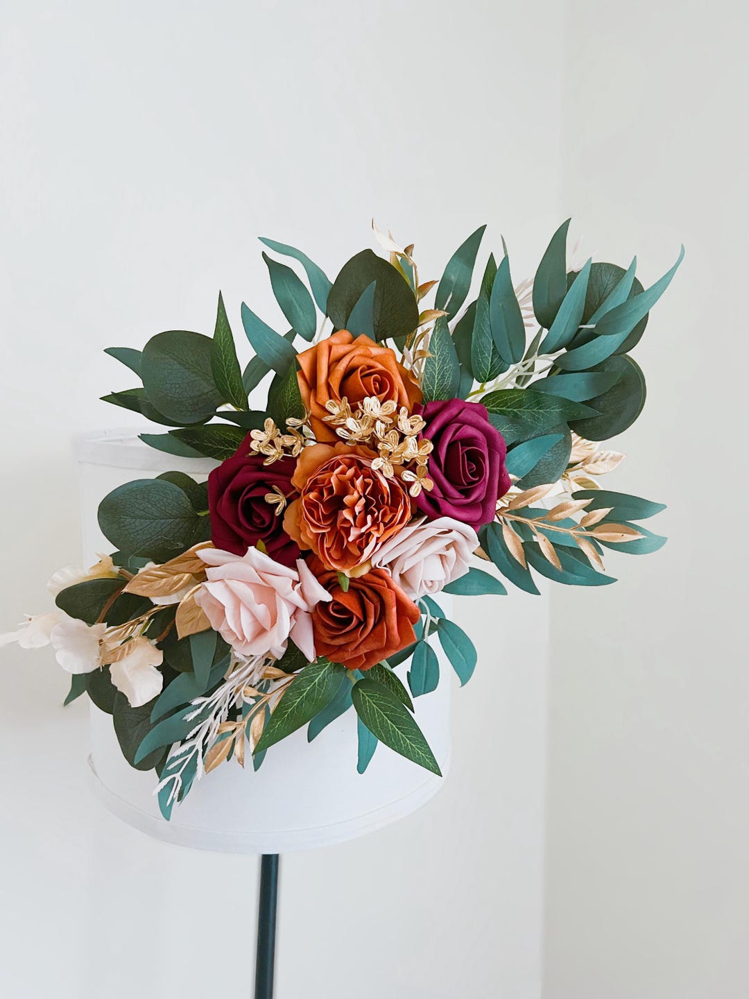 2 Piece Terra-cotta Floral Signage Swag - Etsy