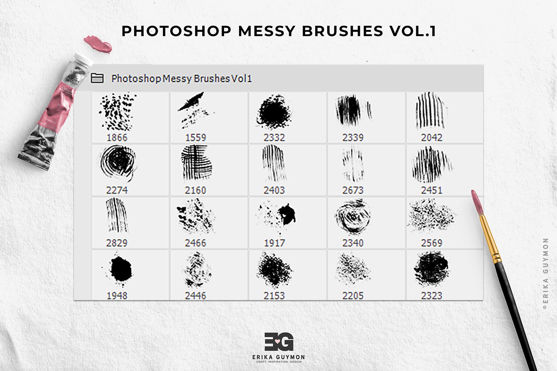 Photoshop Messy Brushes Vol1 | Photoshop Messy Brushes | Messy Brushes ...