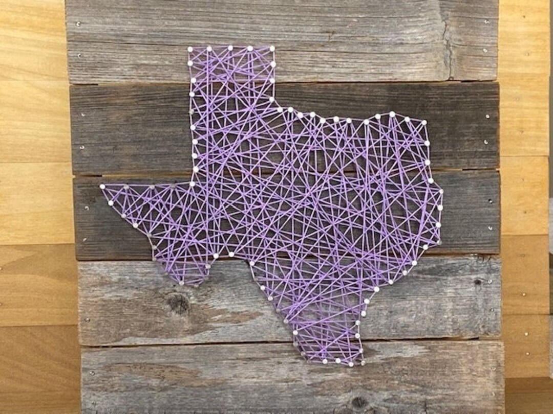 Texas String Art on Barn Wood - Etsy