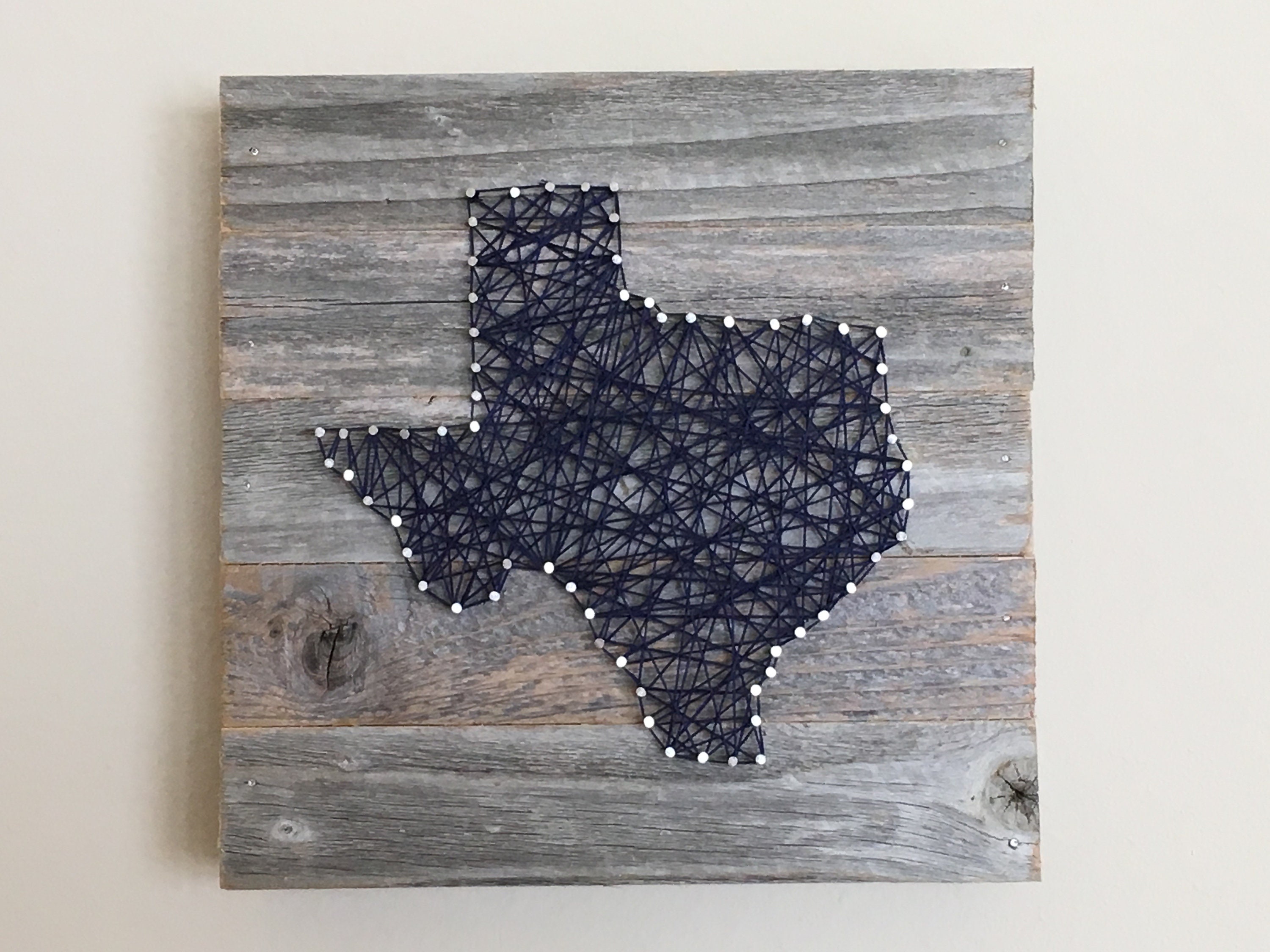 Texas String Art on Barn Wood - Etsy
