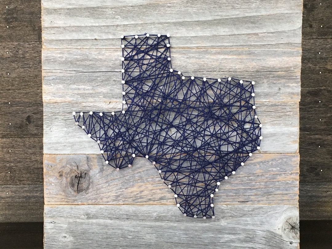 Texas String Art on Barn Wood - Etsy
