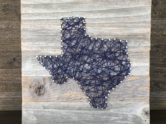 Texas String Art on Barn Wood | Etsy