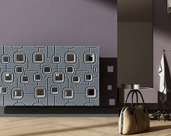 Modern Clip-on Radiator Heater Cover With Trendy STICKS Design SATIN ...