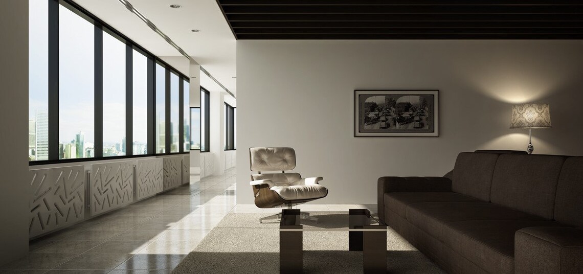 Modern Radiator Heater Cover STICKS Design White 70 80 90 100 110 120 ...