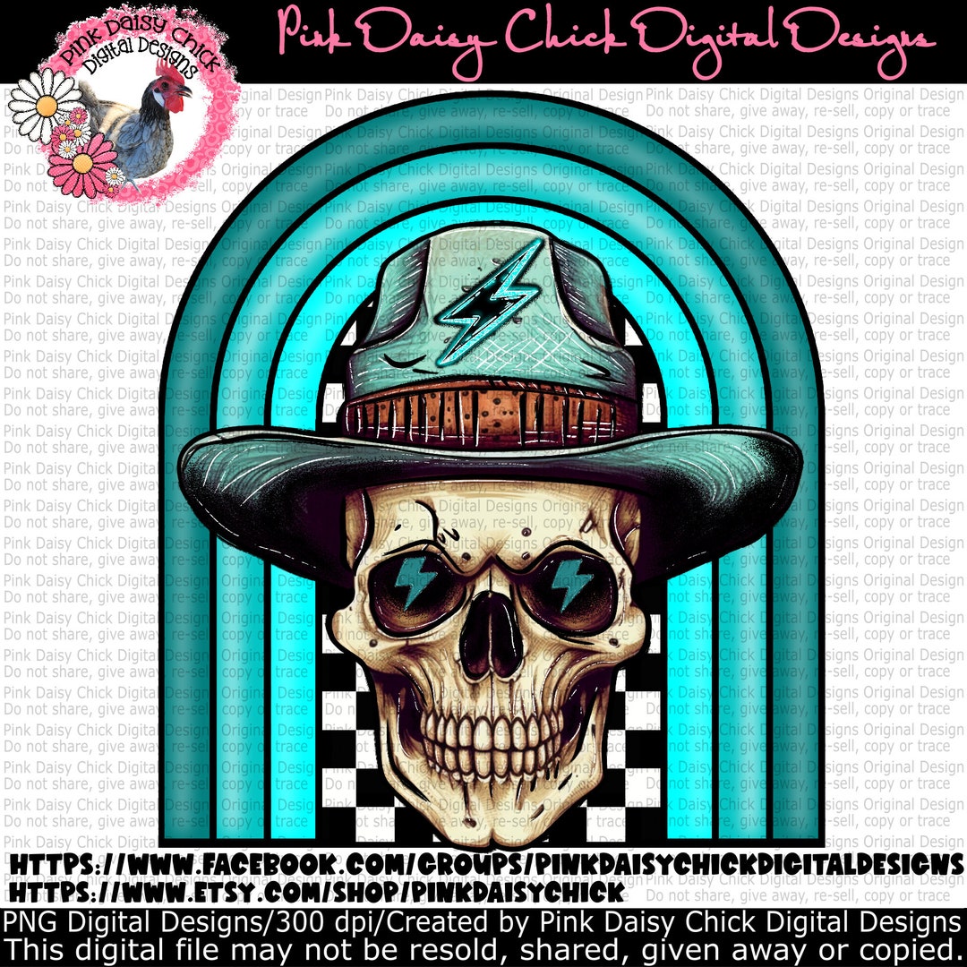 Digital PNG Download ONLY / Cowboy Skellie / Cowboy Skull / Western ...