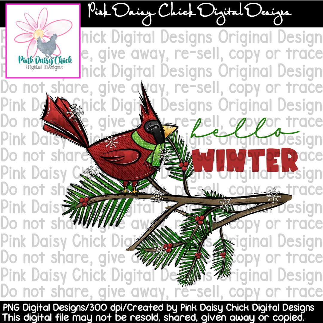 PNG Digital PNG / Hello Winter / Cardinal / Red Cardinal / Red Bird ...