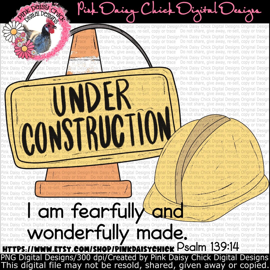 Digital PNG, Kids Faith Shirt Designs, I Am Under Construction, Bible ...