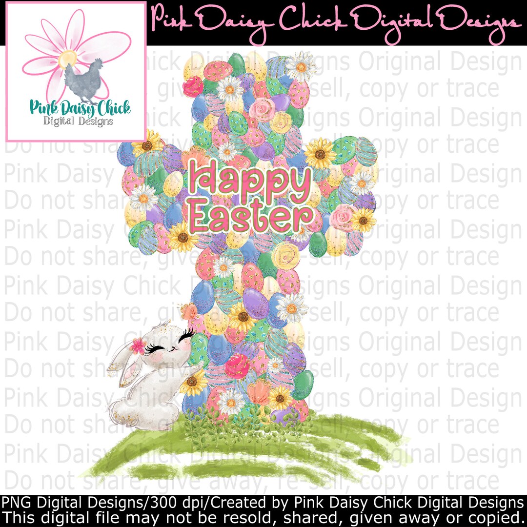 Easter Png, Happy Easter Png, Easter Egg Cross, Easter Bunny With Cross ...