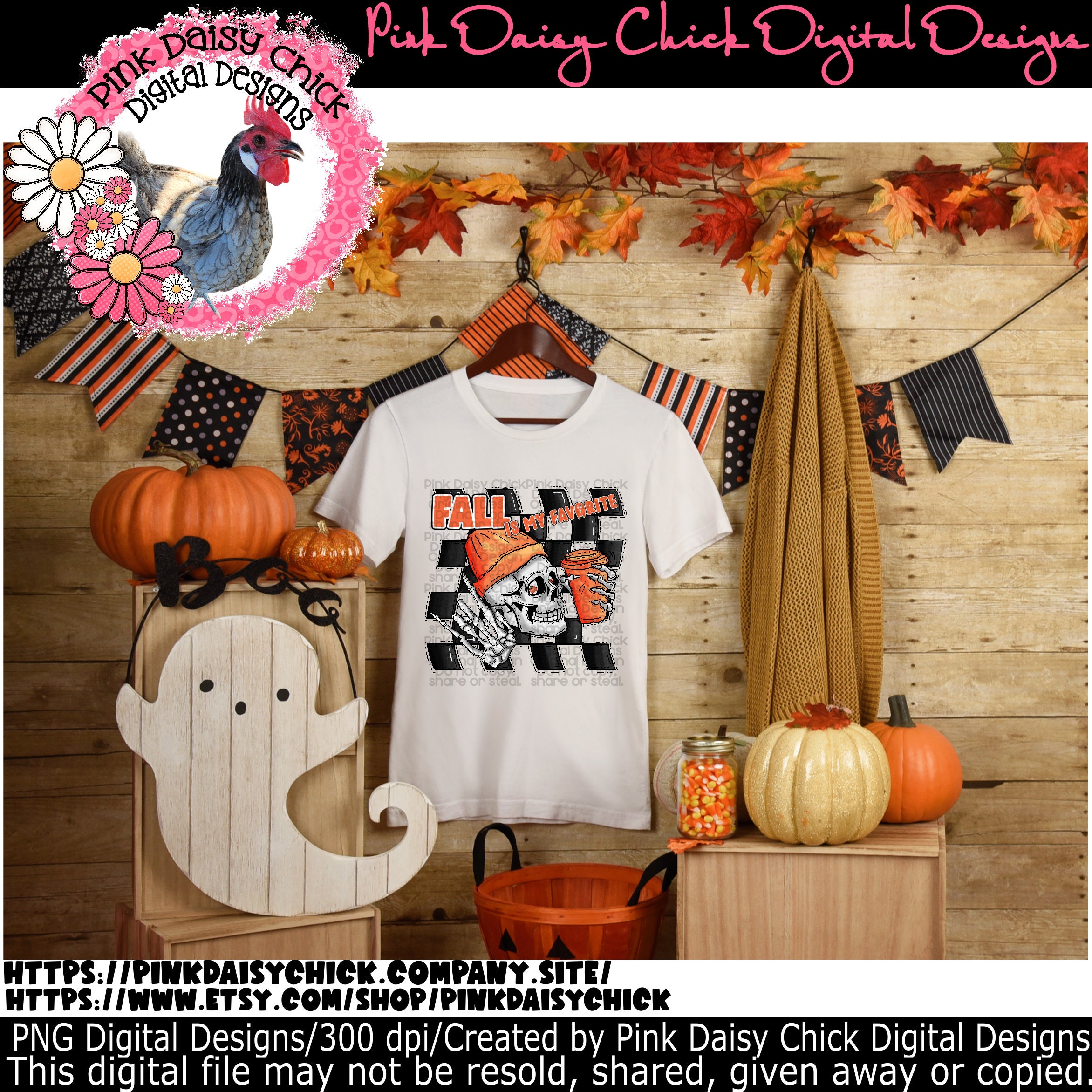 Fall Digital PNG, Sublimation Png, Fall Shirt Png, Skellie Png, Fall ...