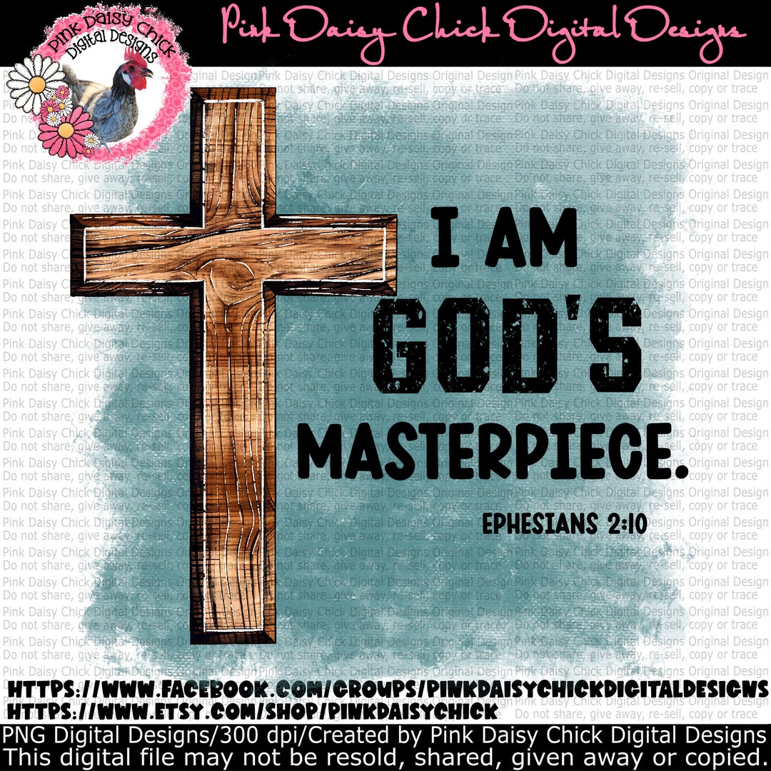 Digital PNG / I Am God's Masterpiece / Faith / Kid's Faith / Ephesians ...