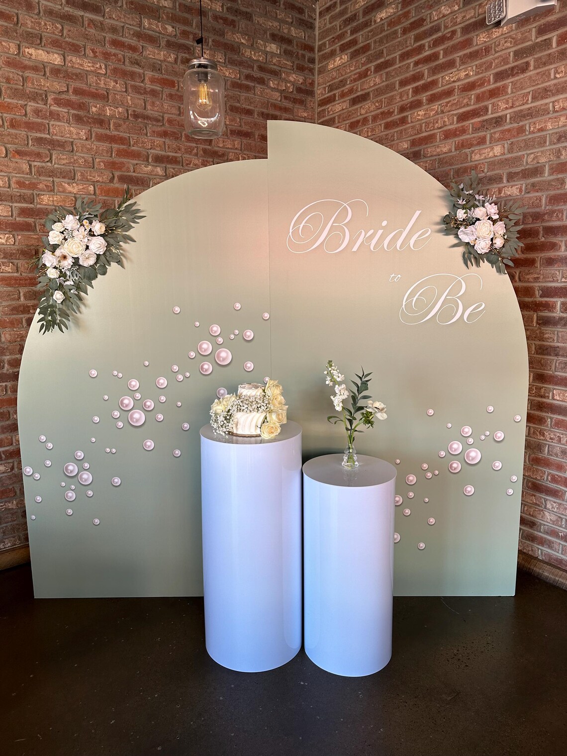 SAGE Green Bridal Shower Baby Shower Backdrop | Digital Download | Set ...