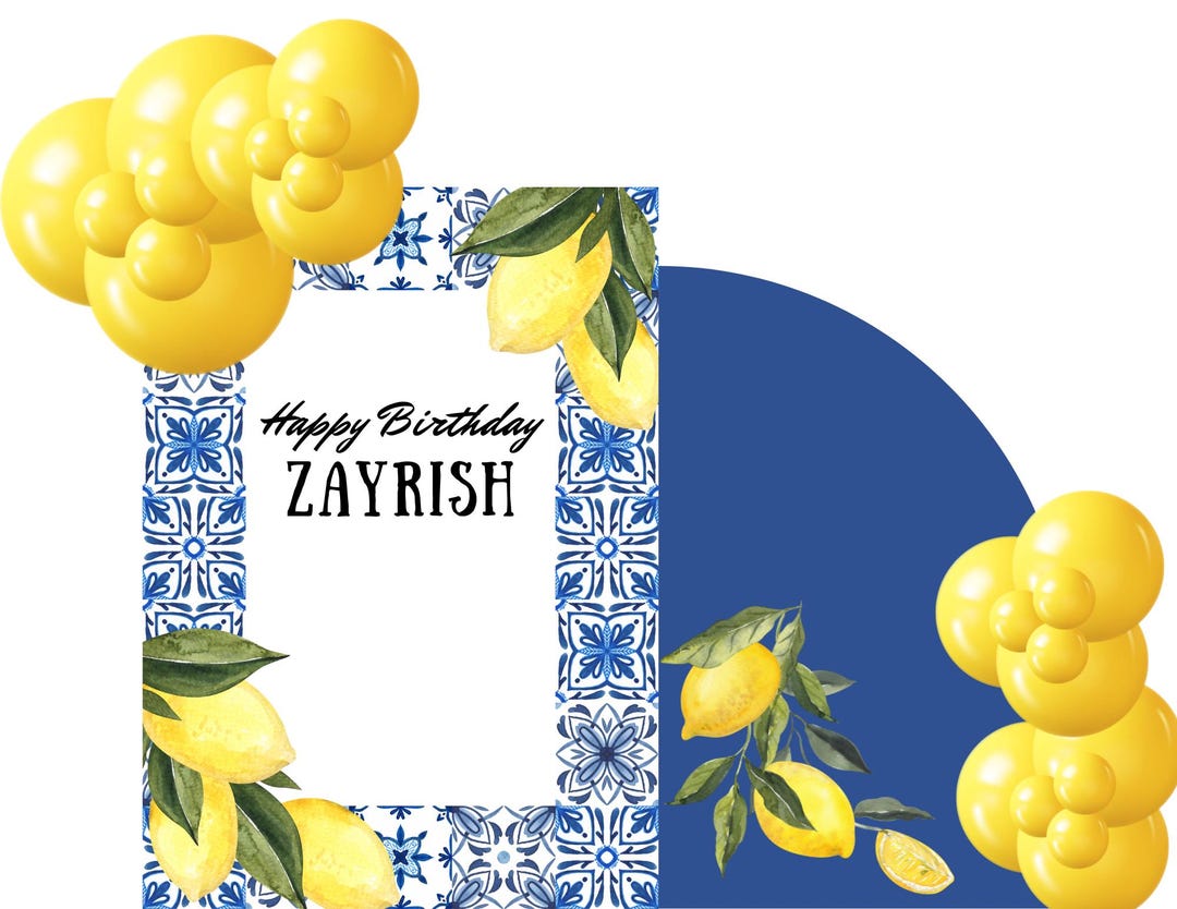 Amalfi Coast Lemon Italy-themed Backdrop | Digital Download | Set of 2 ...