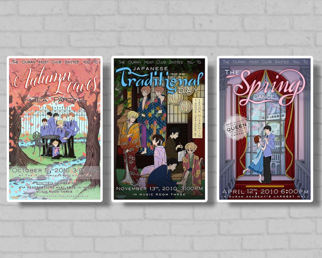 Ouran High School Host Club Event Posters - Etsy