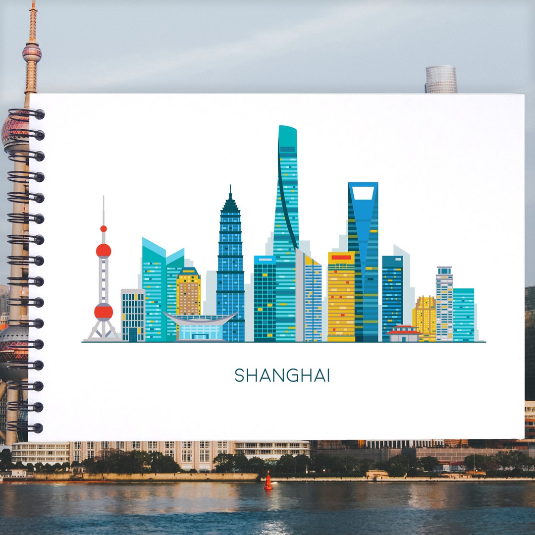 Shanghai China A3/A4/A5 Scrapbook Photo Album Memory Keepsake, Black ...