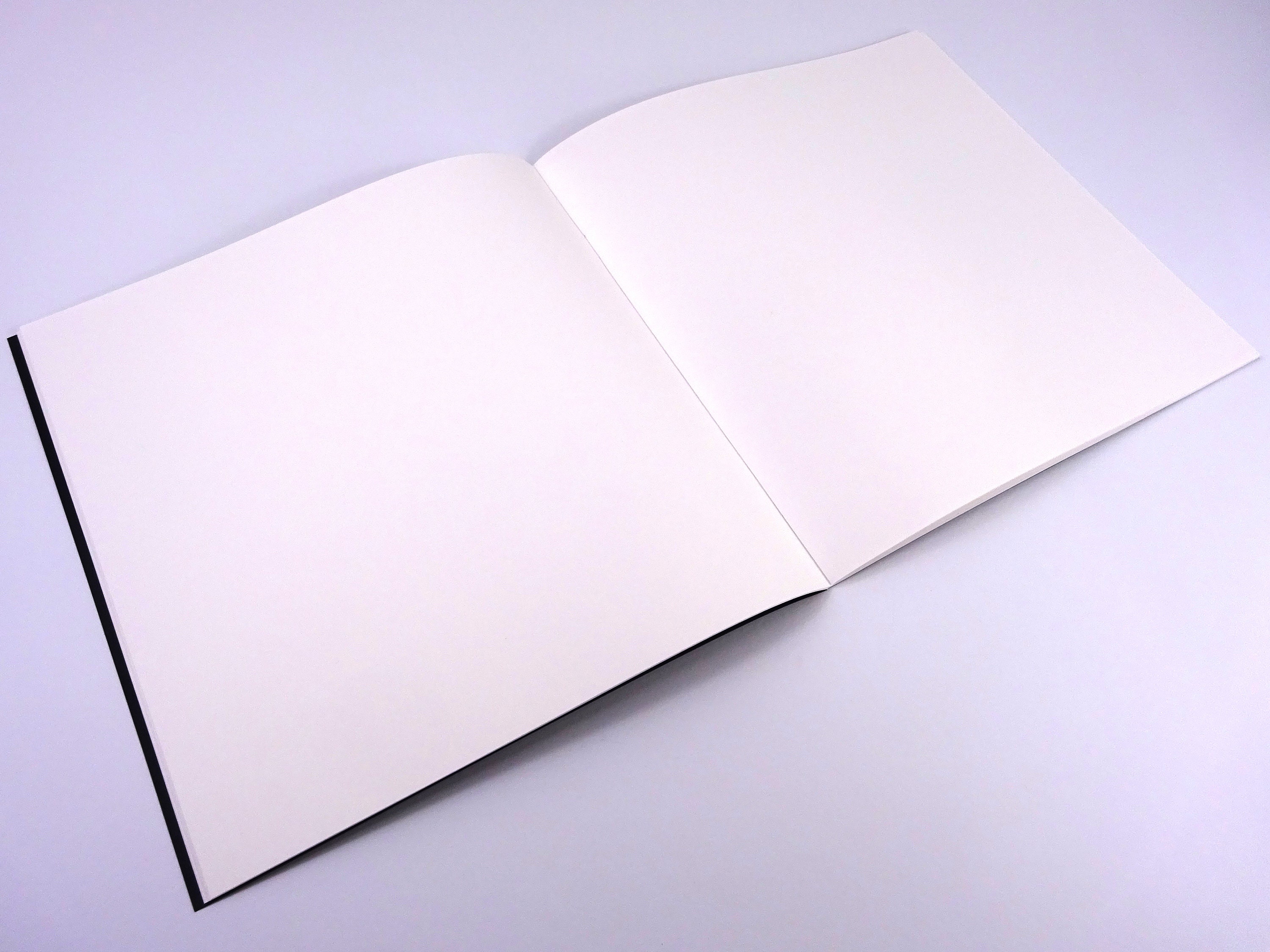 Square Scrapbook/sketchbook Black Cover W/white Pages Art, Project ...