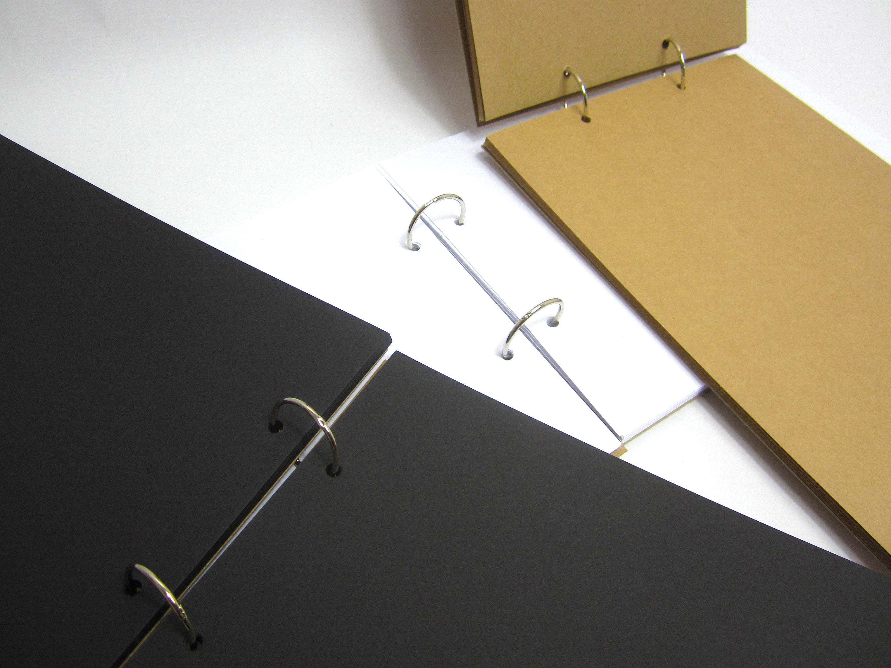 A3/A4/A5 Refillable Binding Ring Kraft Scrapbook Photo Album Memory ...