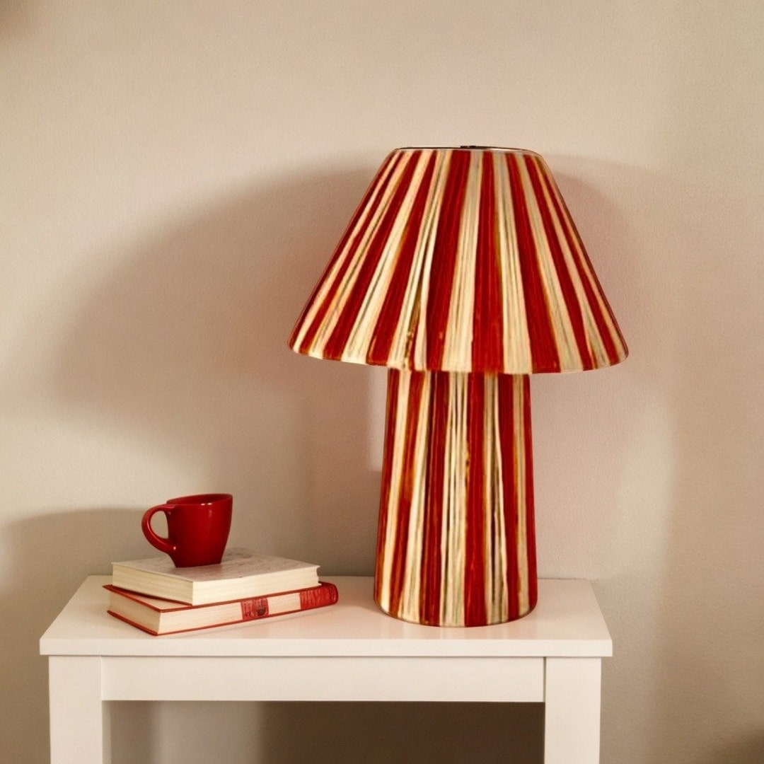 Lamp Raffia Natural Raffia Lamp, Raffia Lampshade, TABLE LAMPSHADES ...