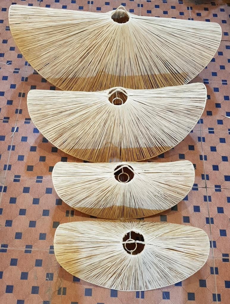 Raffia Pendant Light Natural Raffia Lamp - Etsy