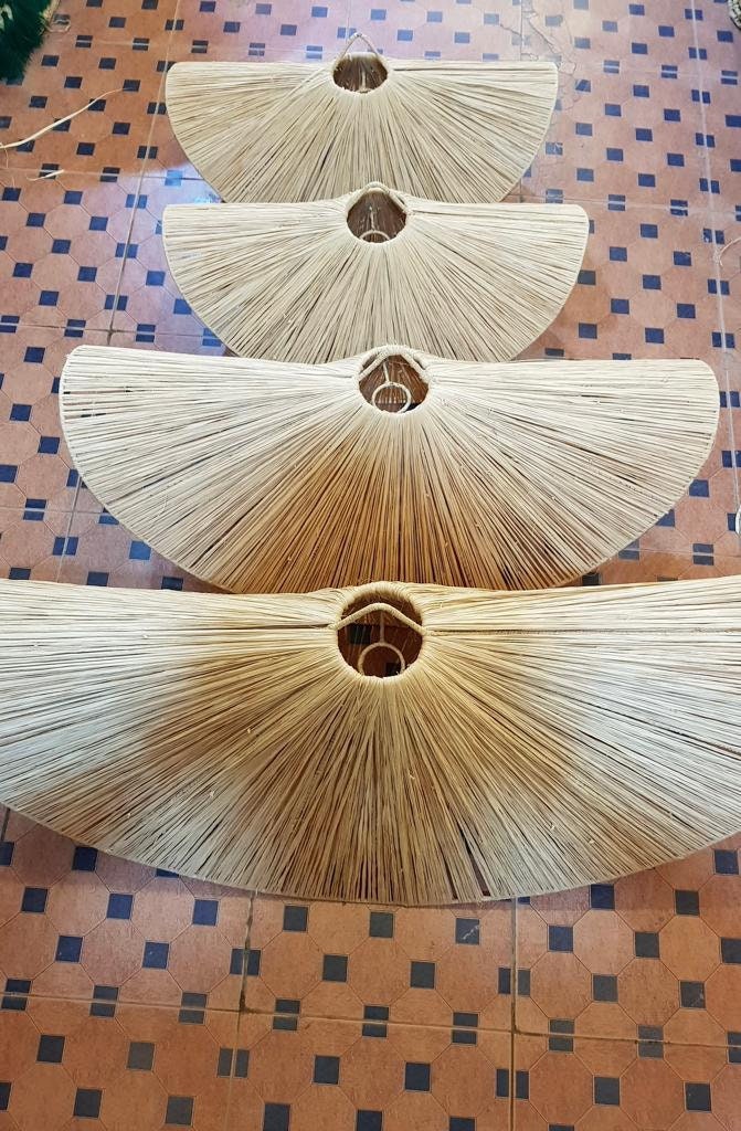 Raffia Pendant Light Natural Raffia Lamp - Etsy
