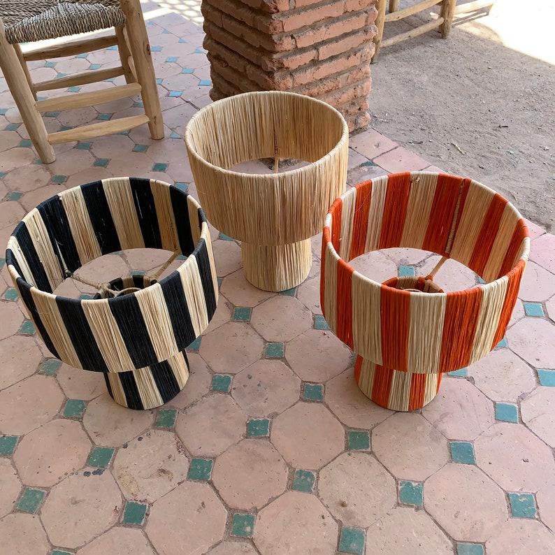 Lamps Raffia Natural Raffia Lamp - Etsy