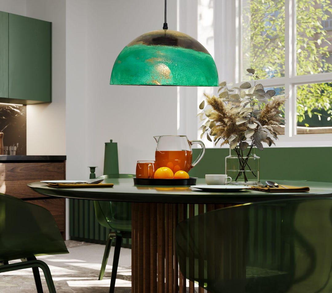 Pendant Copper Patina Light,copper Patina Lamp, Hanging Pendant ...